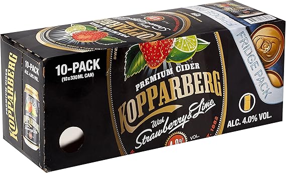 Kopparberg Strawberry and Lime Cider Can, 10 x 33cl: Amazon.co.uk: Grocery