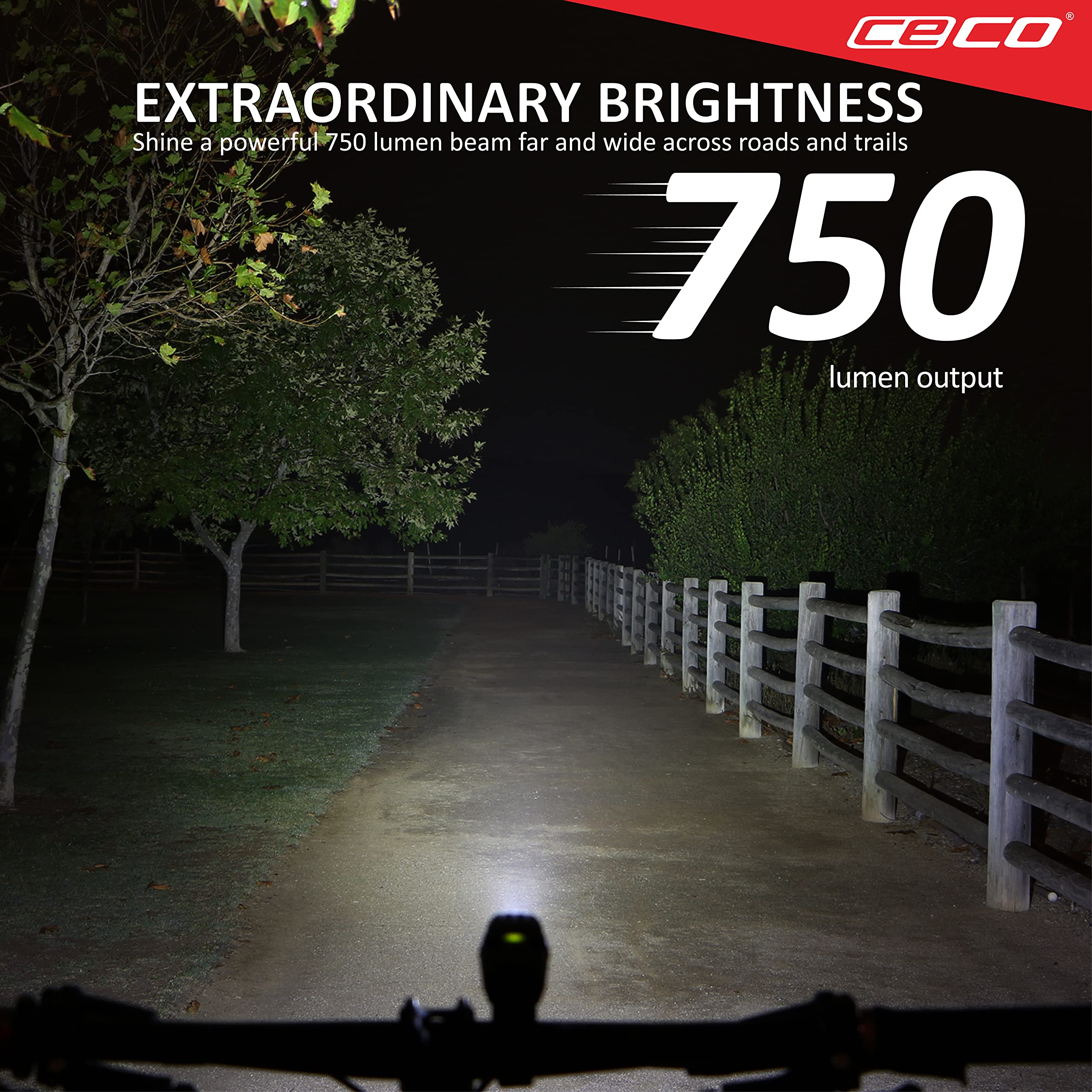 Mua CECO-USA: 750 Lumen USB Rechargeable Bike Light – Tough & Durable ...
