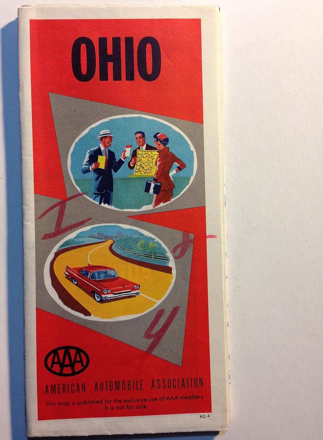 Amazon.com: Vintage Original 1960 AAA Road Map of Ohio: Entertainment ...