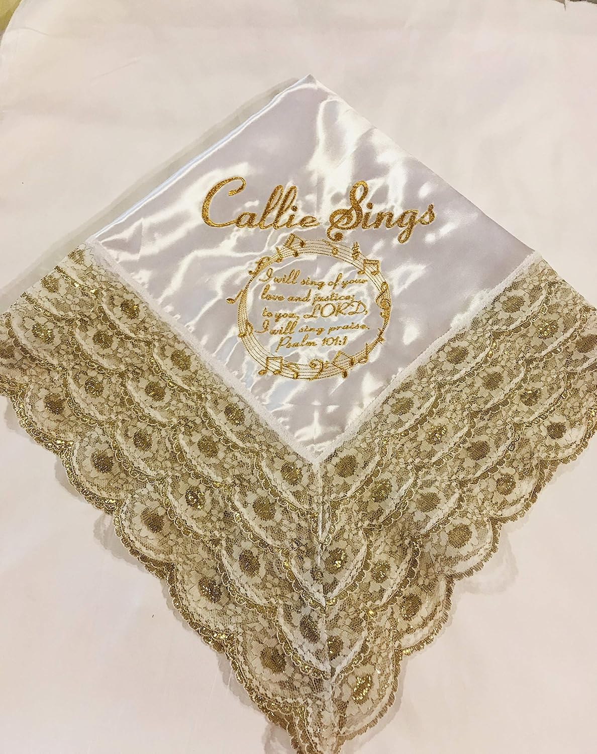 Amazon.com: Women’s Church Lap Scarf Customized Lace Lap Handkerchief ...