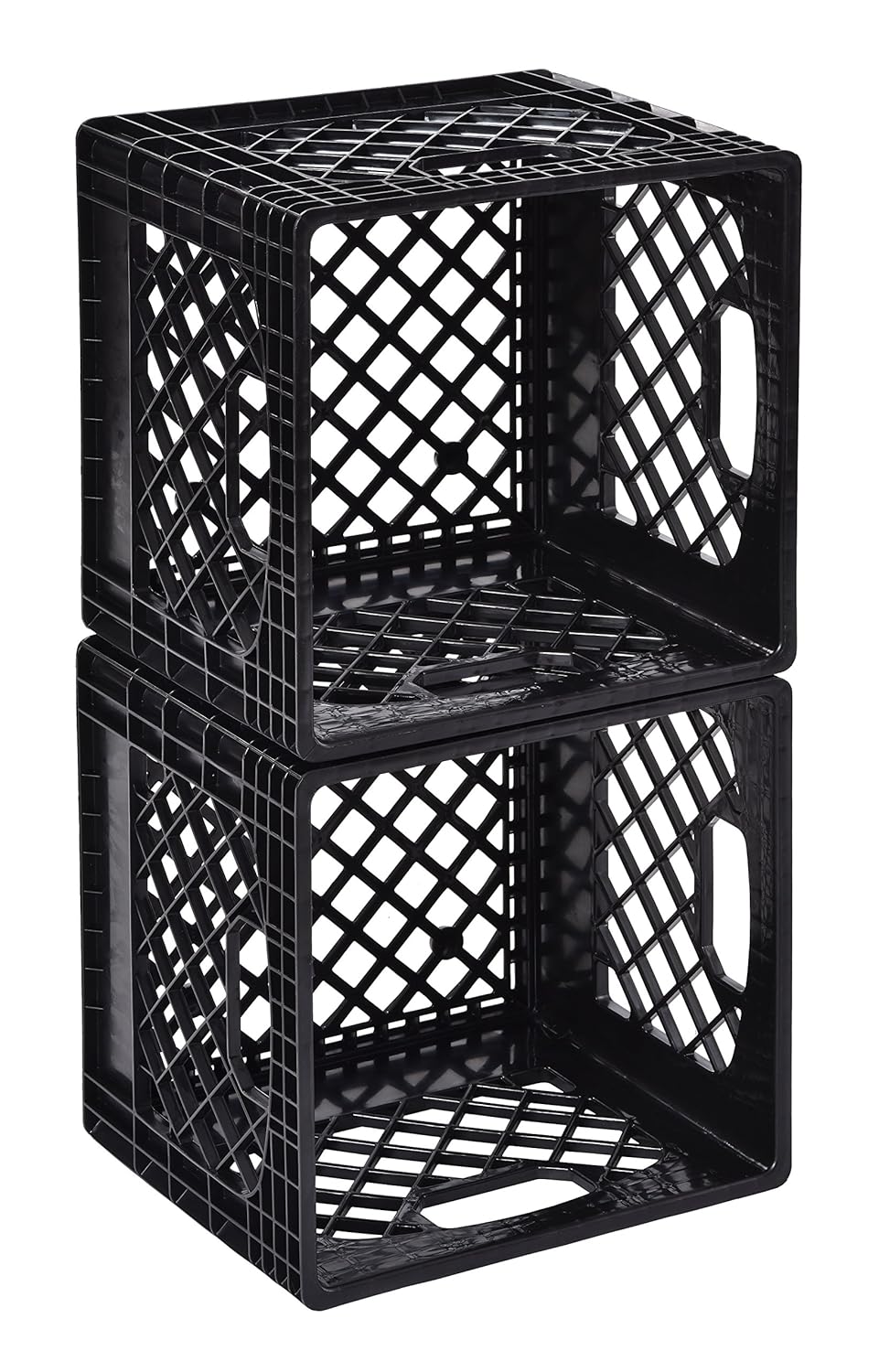 Storage Crates Pack of 2 Muscle Rack MK131311-B2PK 11 x 13 x 13 Black ...