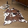 Amazon.com: Ashler Faux Cowhide Rug, Cow Print area Rug, Light Brown ...