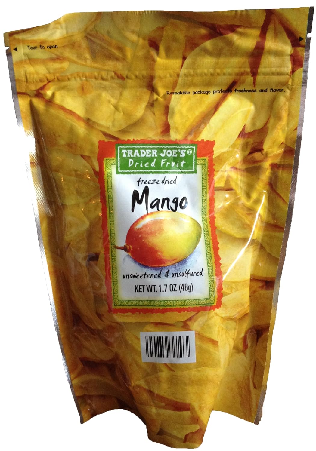 Trader Joe's Freeze Dried Mango Unsweetened & Unsulfured, 1.7 oz (48g ...