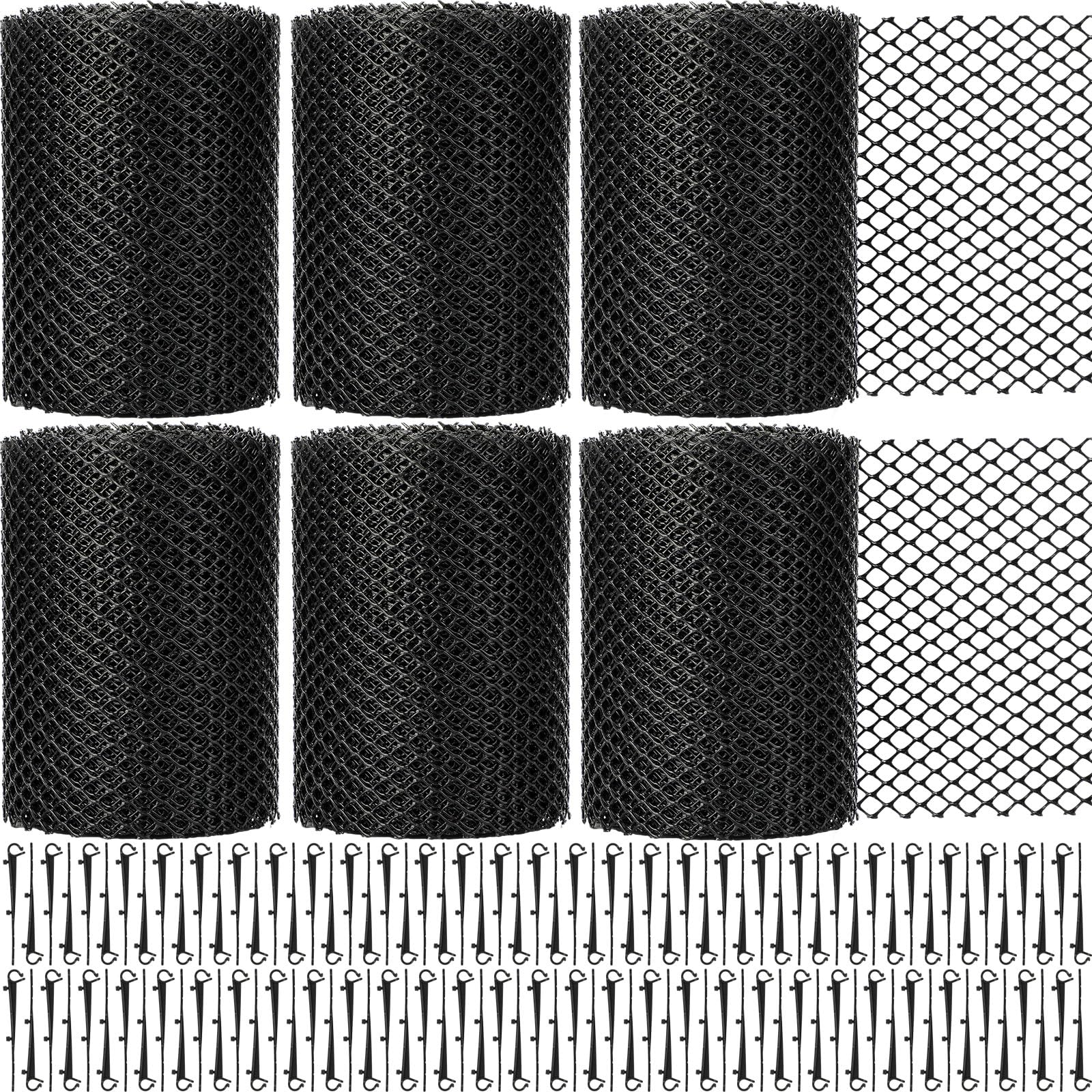 Windyun Gutter Guards Roll Black Plastic Guards Mesh Downspout Pipe ...