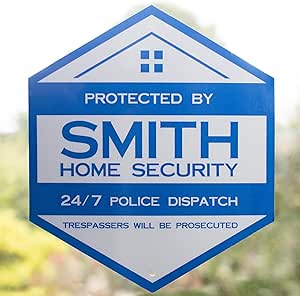 Amazon.com : Smith Home Security Home Security Yard Sign - 24/7 ...