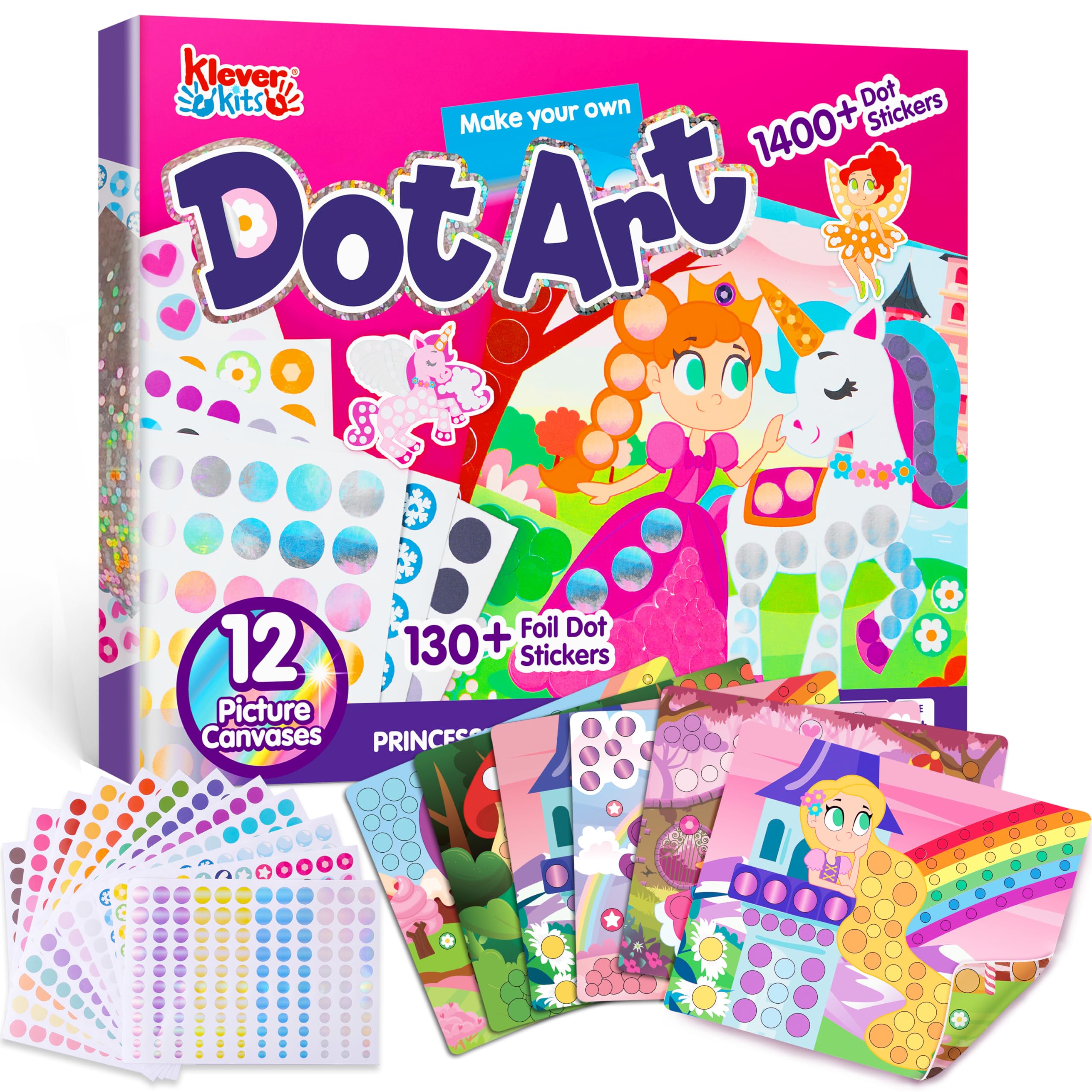 Klever Kits Dot Art Activity - No Mess Sticker Art for Kids, Crafts ...