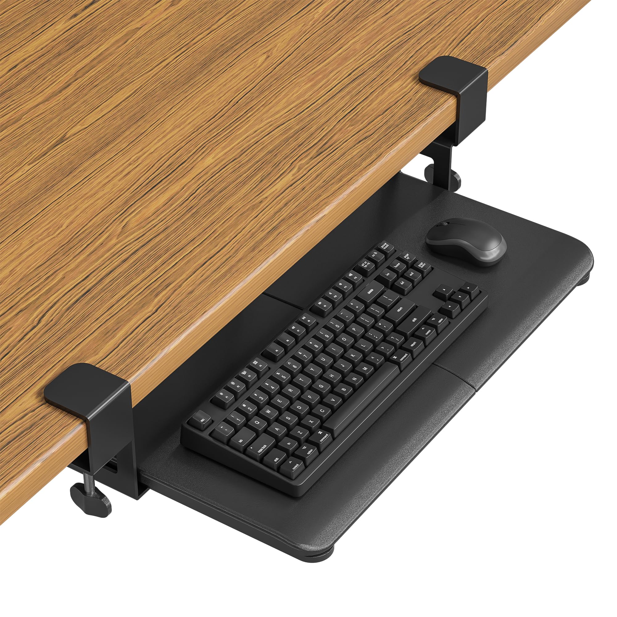BONTEC KMT01-PJ Under Desk Keyboard Tray, Pull-Out Keyboard & Mouse ...