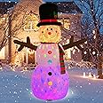 Amazon.com: Wabolay Snowman Inflatable Christmas Yard Decorations 8ft Giant Frosty Blow Up ...