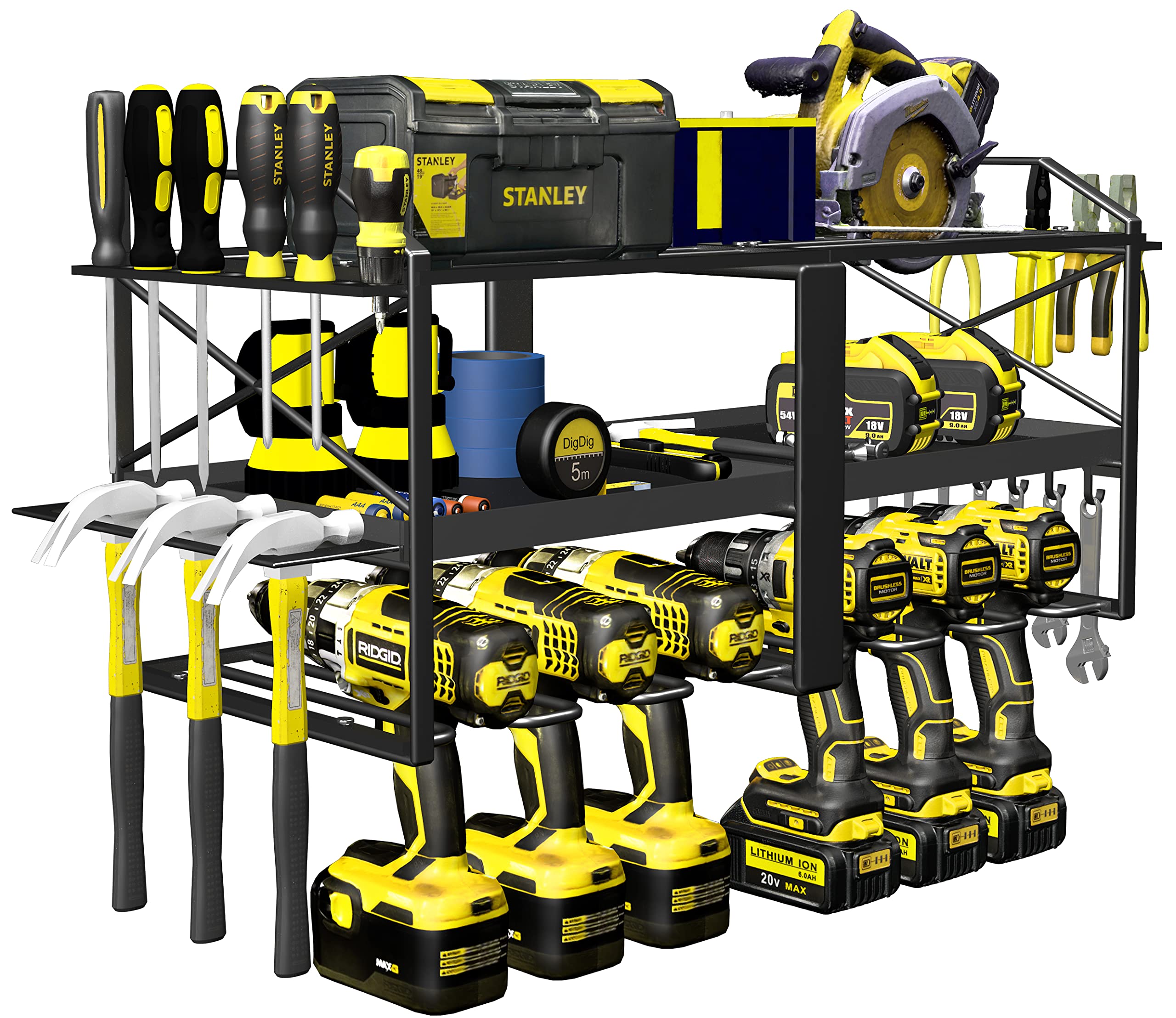 Mua Power Tool Organizer, Wall Mounted Rack with 6 Drill Holders for ...