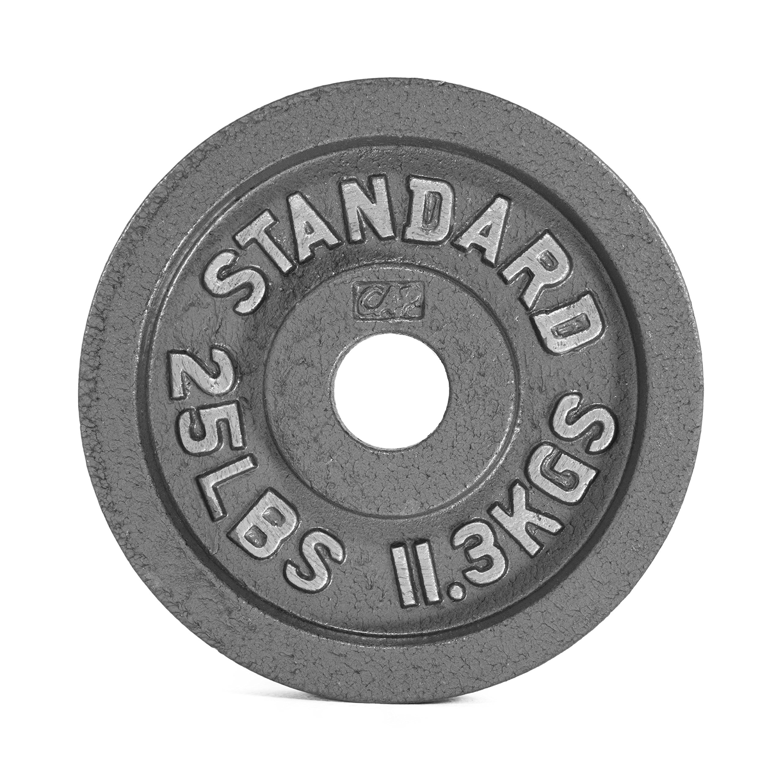 CAP Barbell Olympic 2-Inch Weight Plate, Gray, 25 LBS (2 plates) for ...