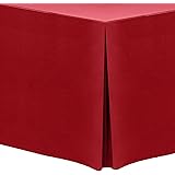 Amazon.com: OWS 4' Feet 4 Foot Fitted Rectangle Polyester Table Cloth ...