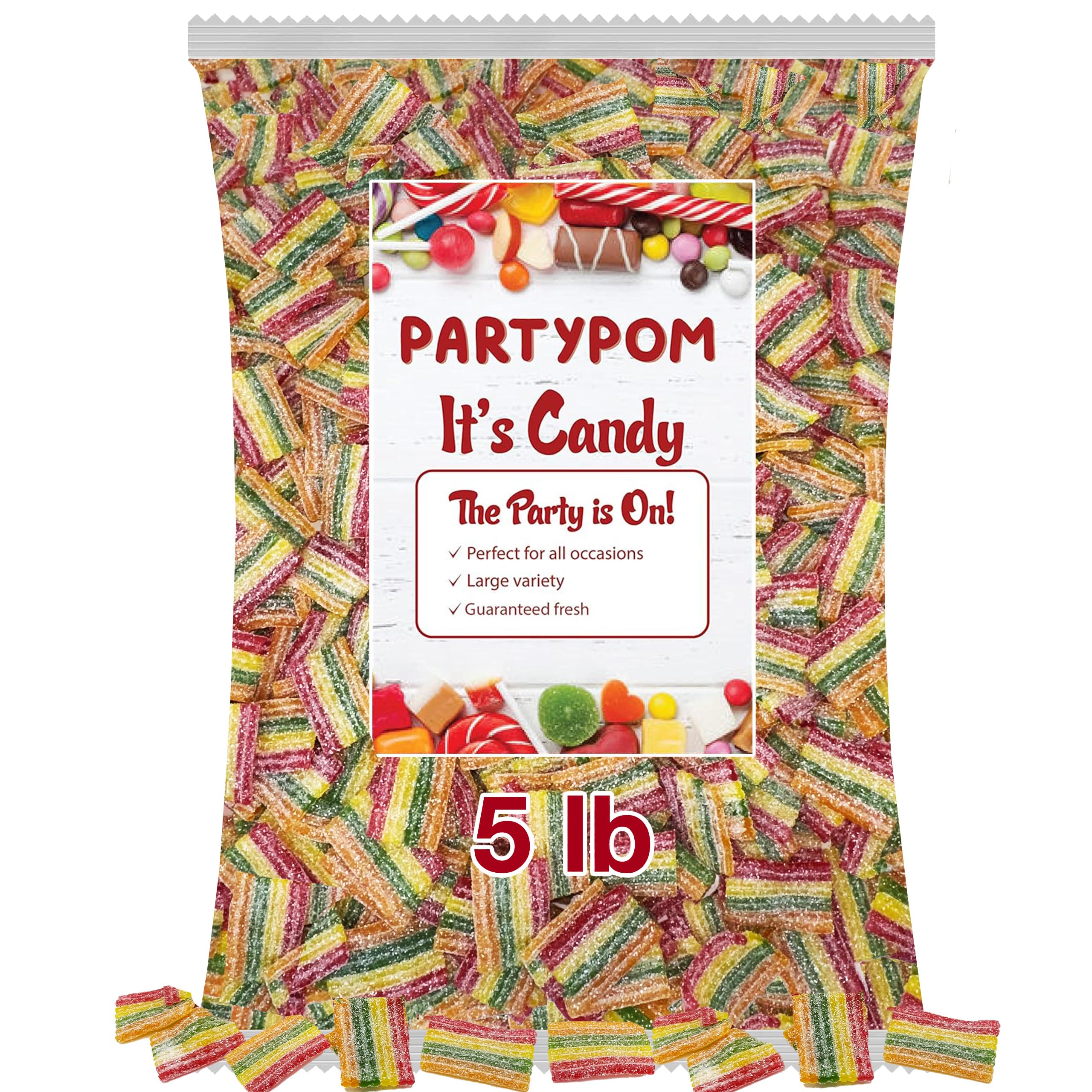 Mua Haribo Z!NG Rainbow Strips Candy, 5 Lbs Gummy Sweet and Sour ...