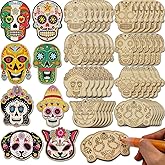 Amazon.com: Sumind Day of Dead Decorations Sugar Skull Crafts Kits for ...