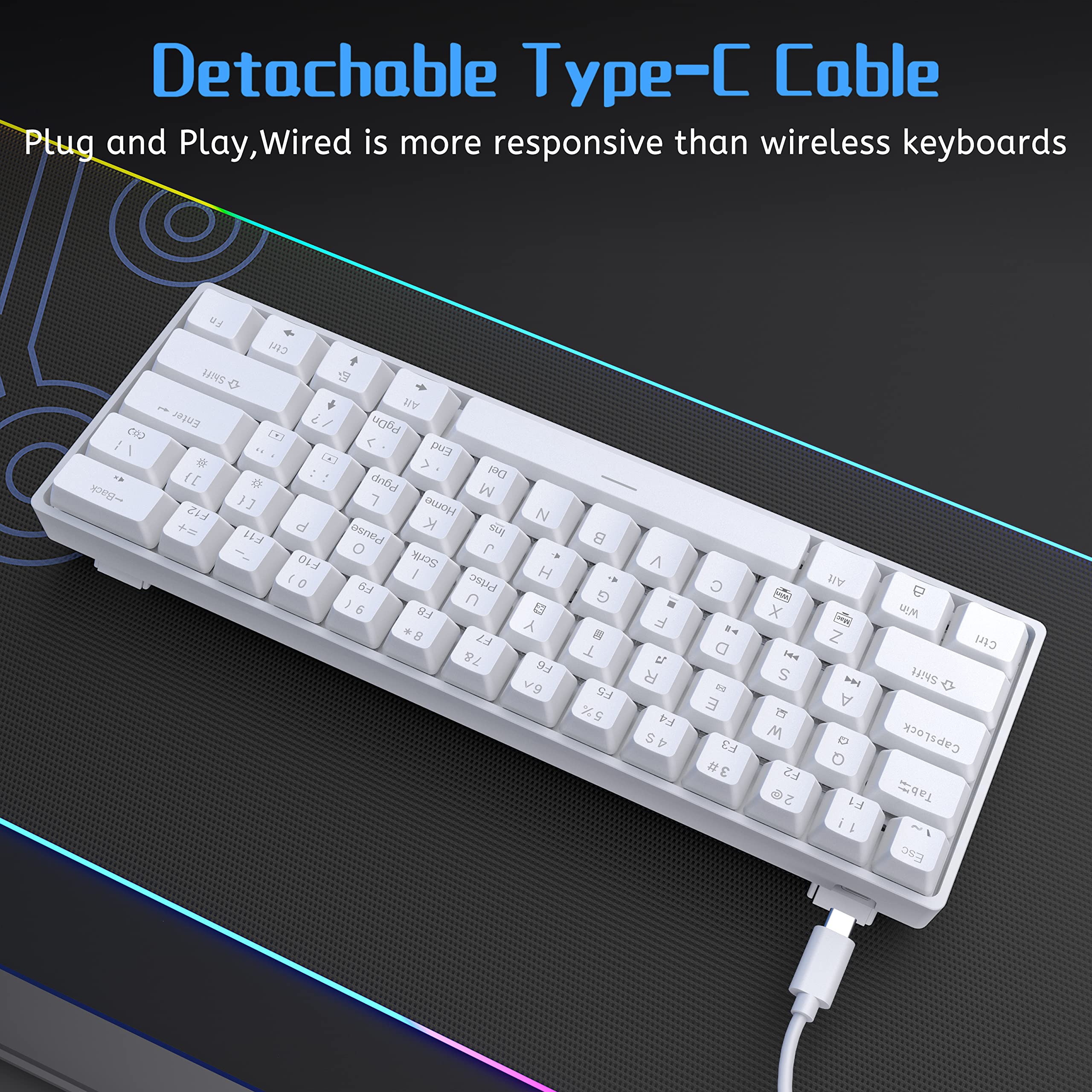 Mua DIERYA 60% Mechanical Keyboard, DK61se Wired Gaming Keyboard with ...