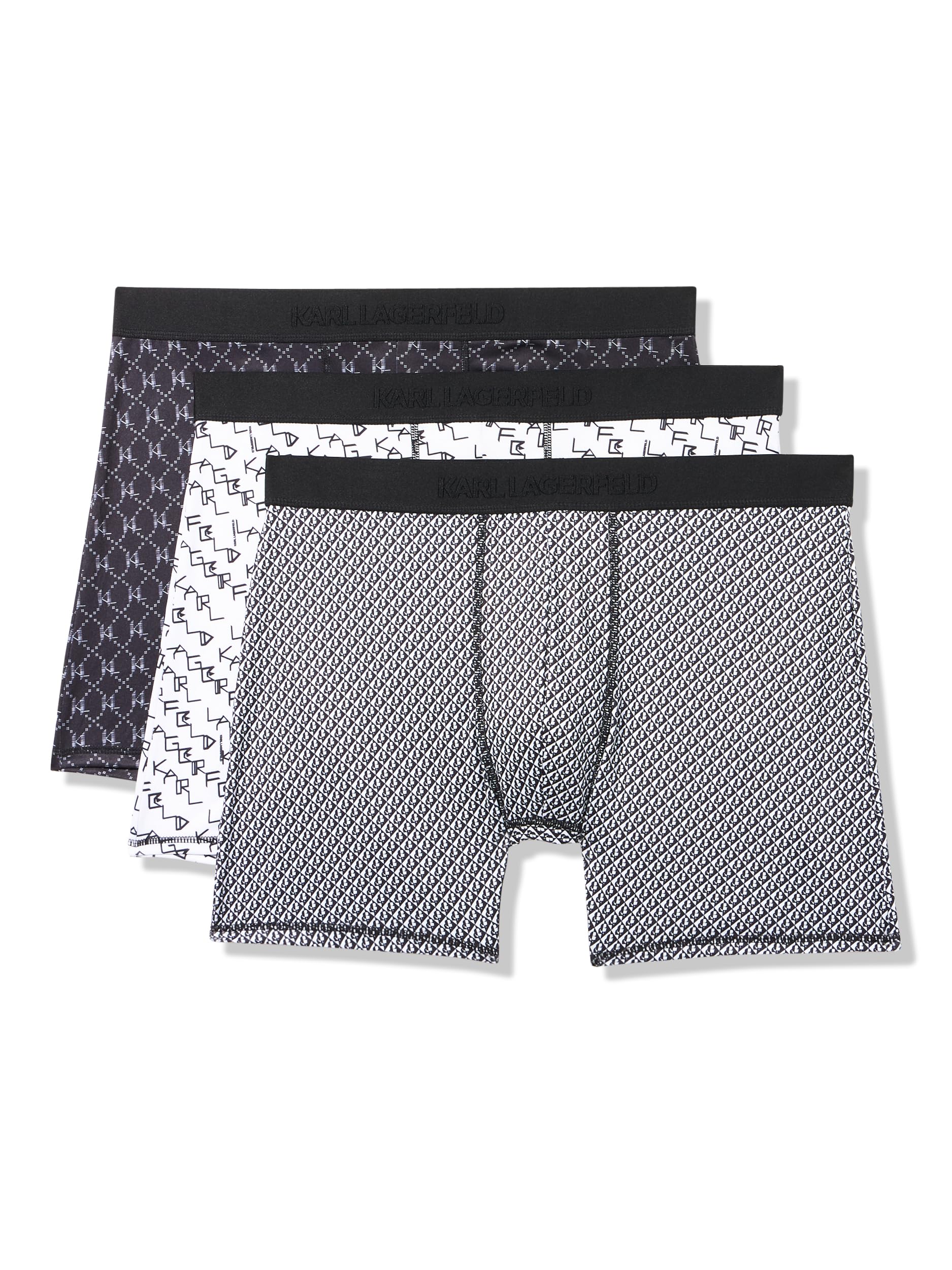 KARL LAGERFELD Men's 3 Pack Karl Boxer Briefs, Print Multi for sale ...