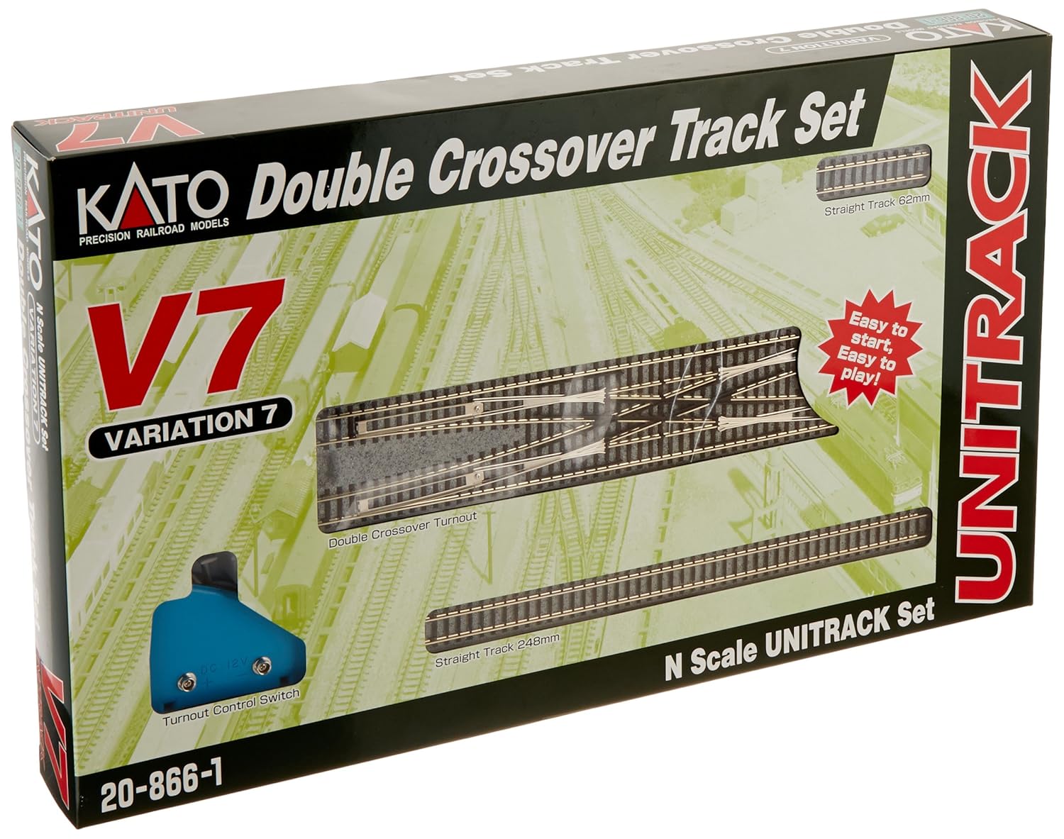 Amazon.com: Kato USA Model Train Products V7 UNITRACK Double Crossover ...