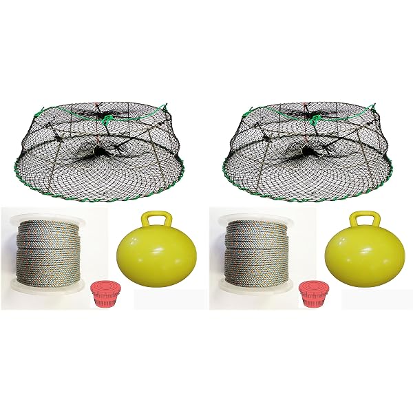 Tower Style Fishing Trap KUFA Sports Vinyl Coated Prawn Trap Combo ...