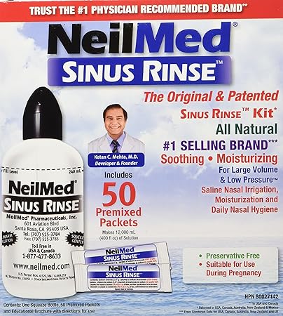 NeilMed Sinus Rinse Complete Kit, 50 Count: Amazon.ca: Health ...