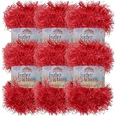 Amazon.com: JubileeYarn Feather Whimsy Eyelash Yarn - 50g/Skein Fine ...