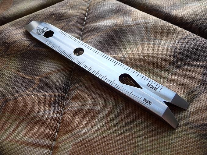 Titanium Pocket Pry Bar - Key Chain multi tool bar - EDC titanium widgy ...