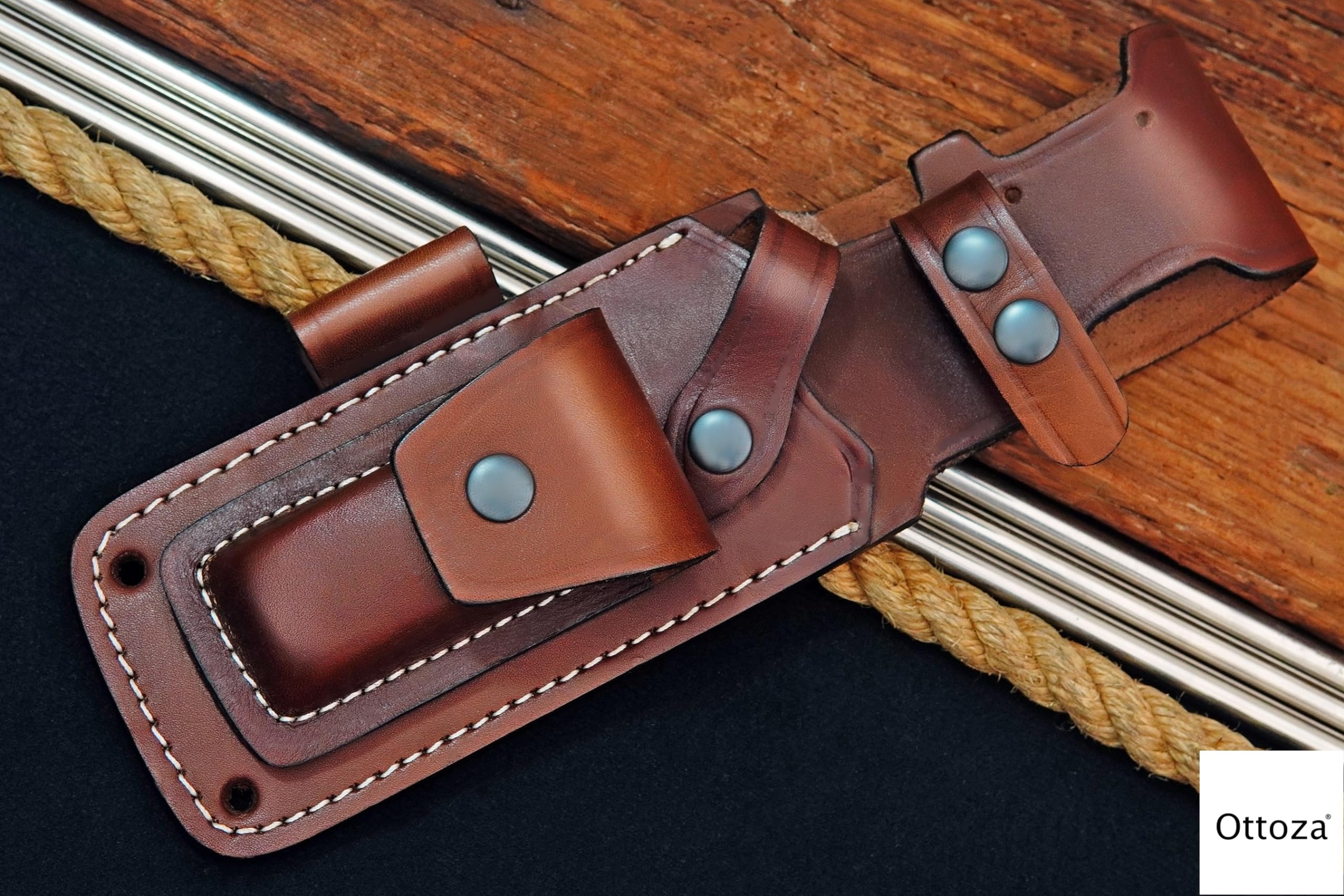 Ottoza TOP GRAIN Leather Knife Sheaths For Fixed Blade Knives, Leather Knife Sheath For Belt ...