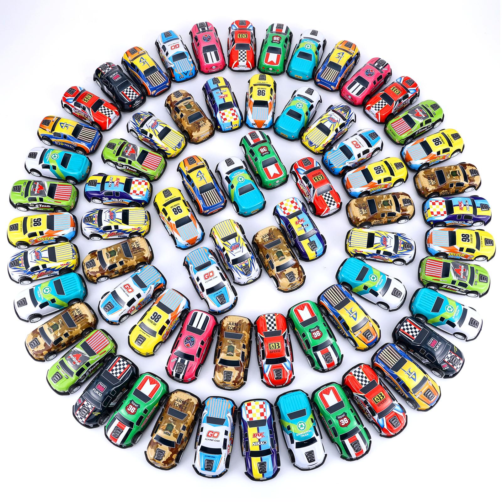 DERTE 150 Pcs Pull Back Cars for Kids Race Car Toys Mini Racing ...