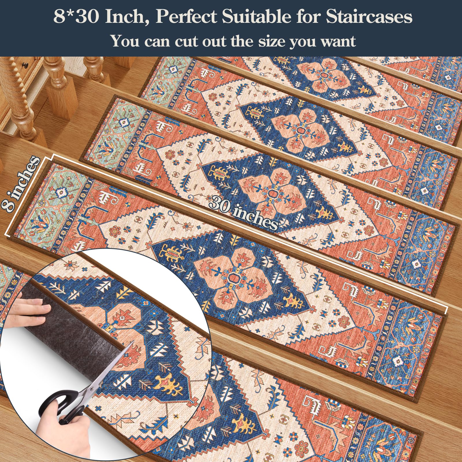 Mua Lahome Stair Treads Non Slip 15 Pack 8" X 30" Stair Treads for ...