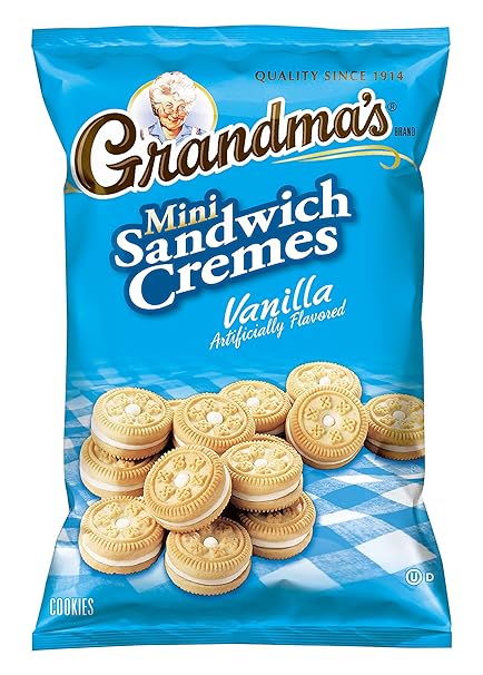 Amazon.com: Grandma's Mini Cookies, Vanilla Crème, 3.71 Ounce (Pack of ...