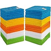 FIXSMITH Microfiber Cleaning Cloth - Pack of 8, Size: 12 x 16 in, Multi ...