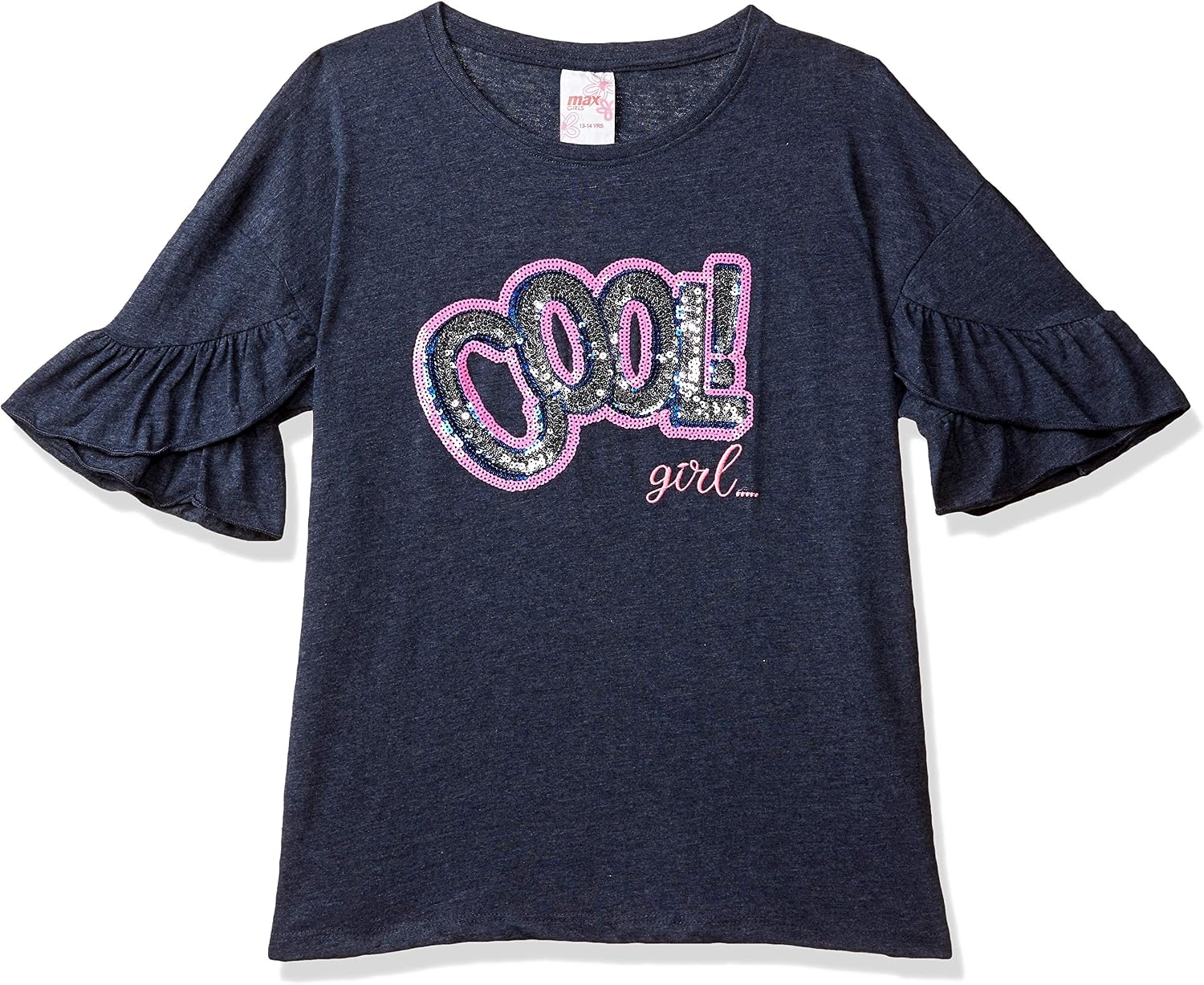 Buy Max Girl's Plain Regular fit T-Shirt (W18ECT10_Navy 8-9 Years) at ...