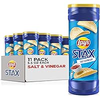 Amazon.com: Lay's Stax Potato Crisps, Salt & Vinegar, 5.5 Ounce (Pack of 11)