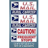 Amazon.com: Magnetic Signs Set of 3 U.S. Mail Delivery Rural Delivery ...