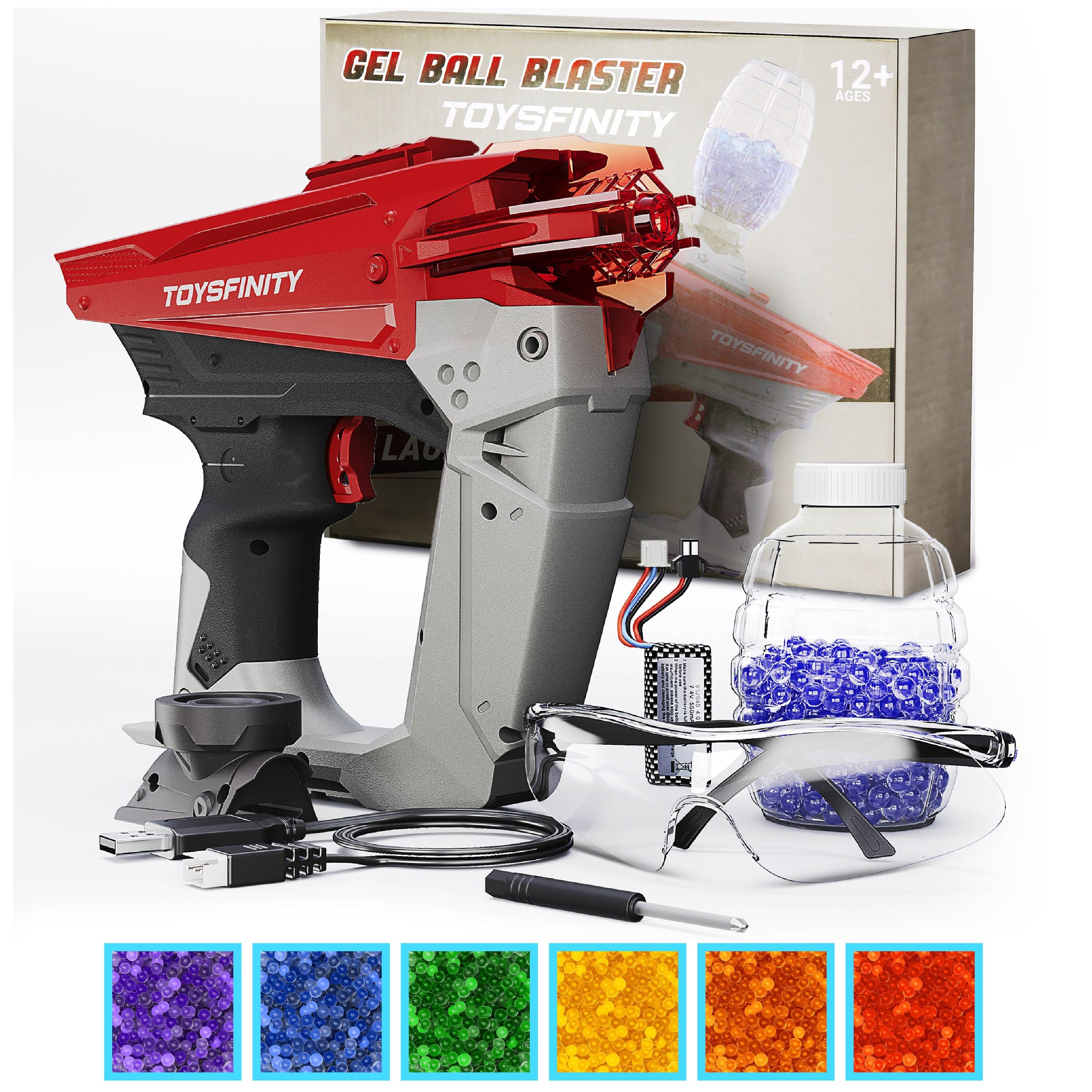 Gel Ball Blaster - Automatic Sniper Splat Gun - Full Auto Fire Hydrogel ...
