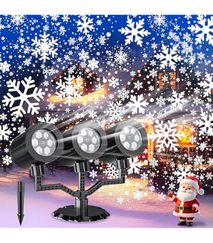 Gemmy Lightshow Multi Color Snow Flurry Snowflake Led Projection Light