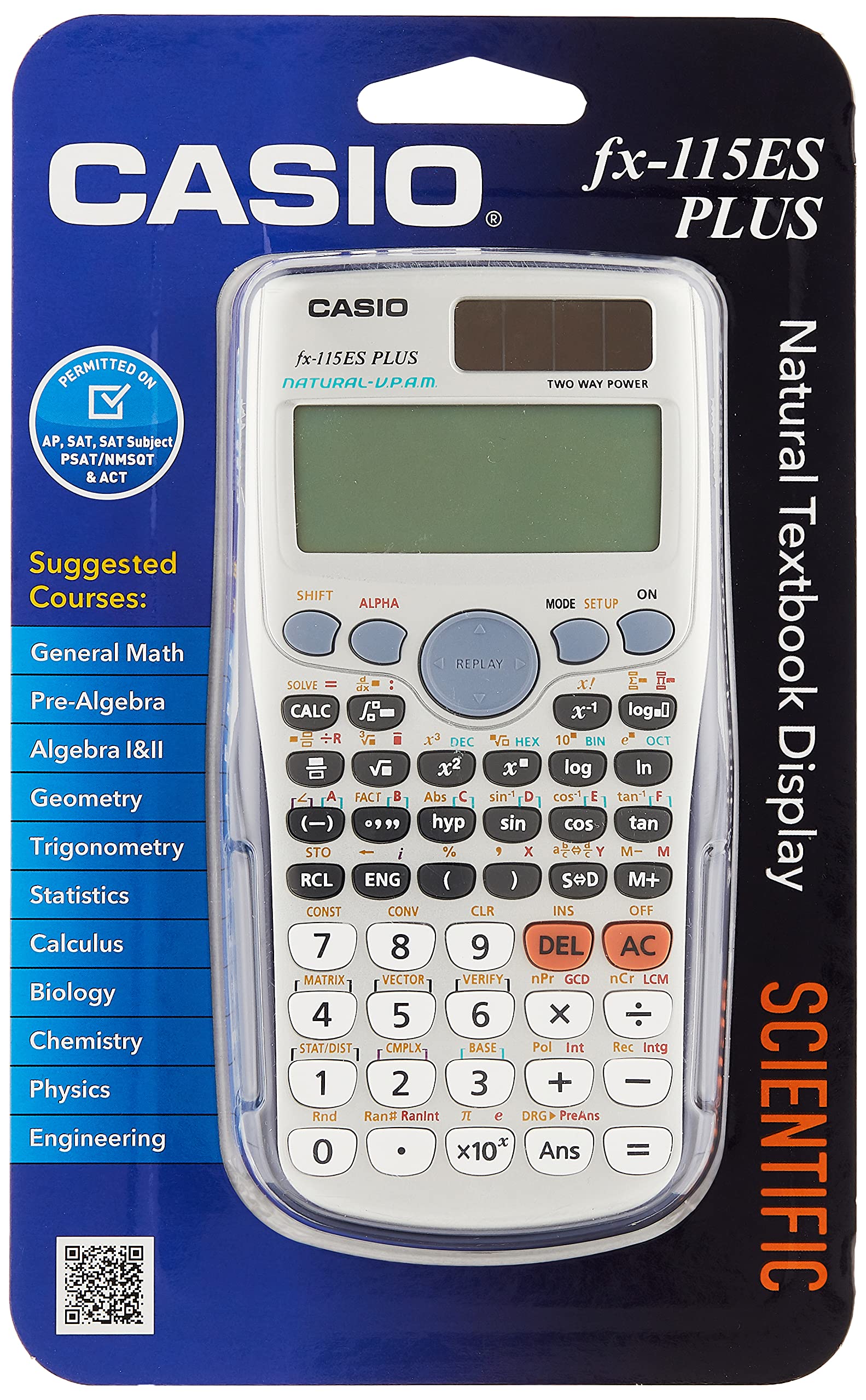 Casio fx-115ES Plus Engineering/Scientific Calculator, Natural Textbook ...