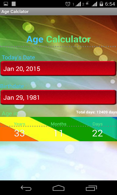 Age Calculator Free:Amazon.com:Appstore for Android
