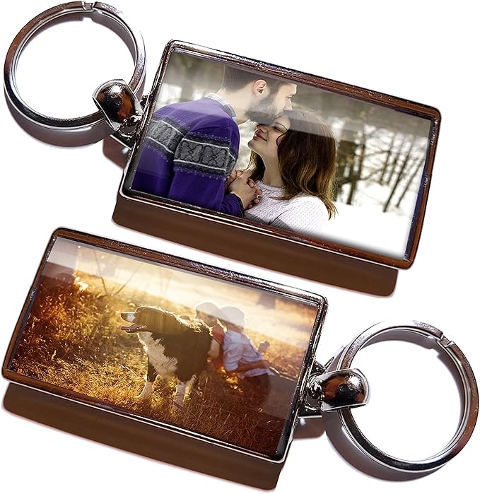 Coolrideplates® Double-sided Photo Personalised Metal Keyring: Amazon ...