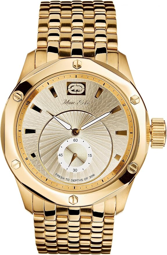Marc Ecko E16011G1 Gents Gold Plated Bracelet Watch: Amazon.co.uk: Watches