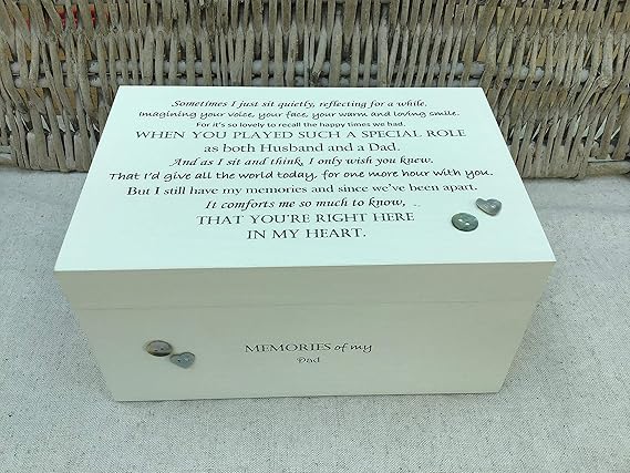 PERSONALISED ~ Memory Box DAD BEREAVEMENT ~ LARGE ~ Keepsake In Memory ...