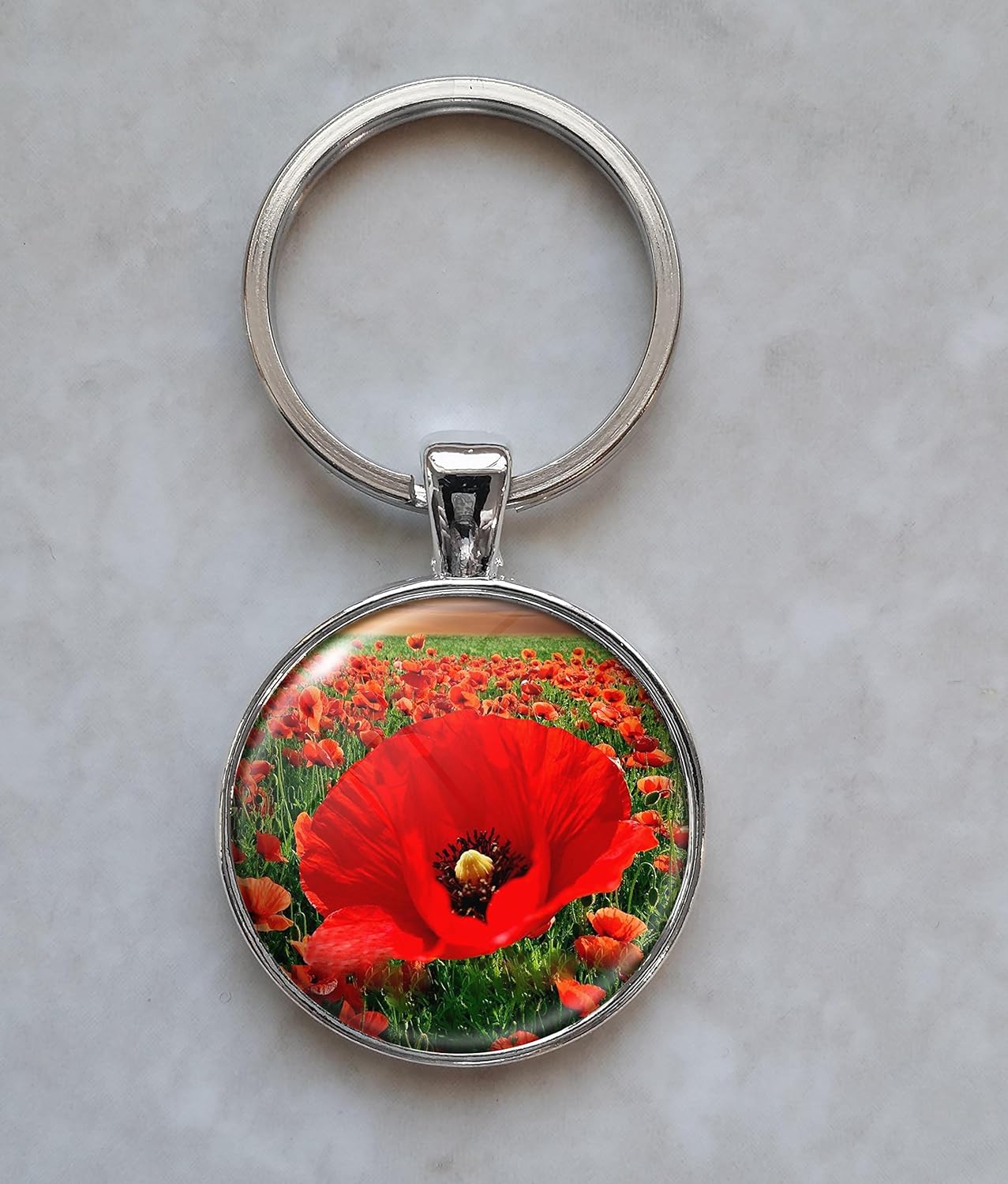 Amazon.com: Poppy Flowers Keychain: Handmade