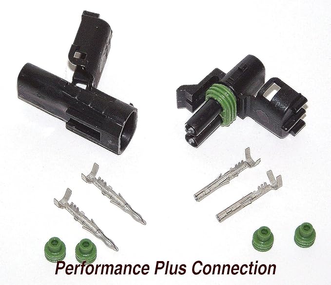 Delphi Packard Weatherpack 2 Pin Terminal Kit 12 AWG, Lighting ...