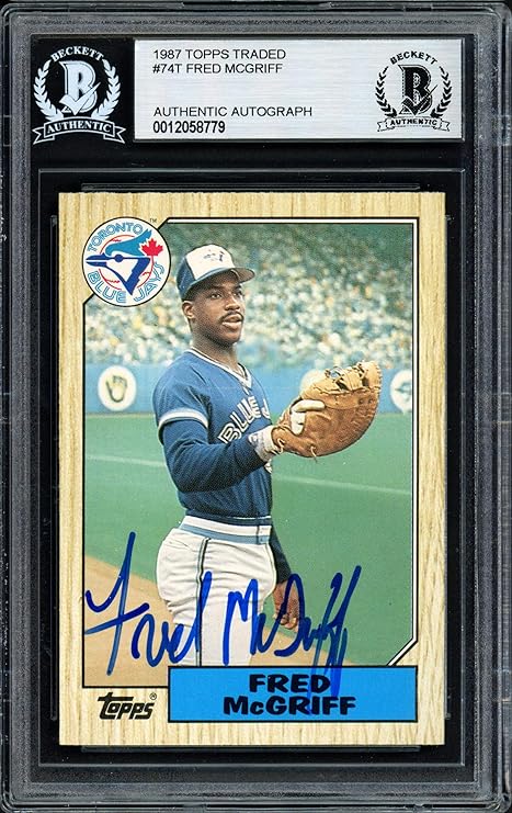 Fred McGriff Autographed 1987 Topps Traded Rookie Card #74T Blue Jays ...