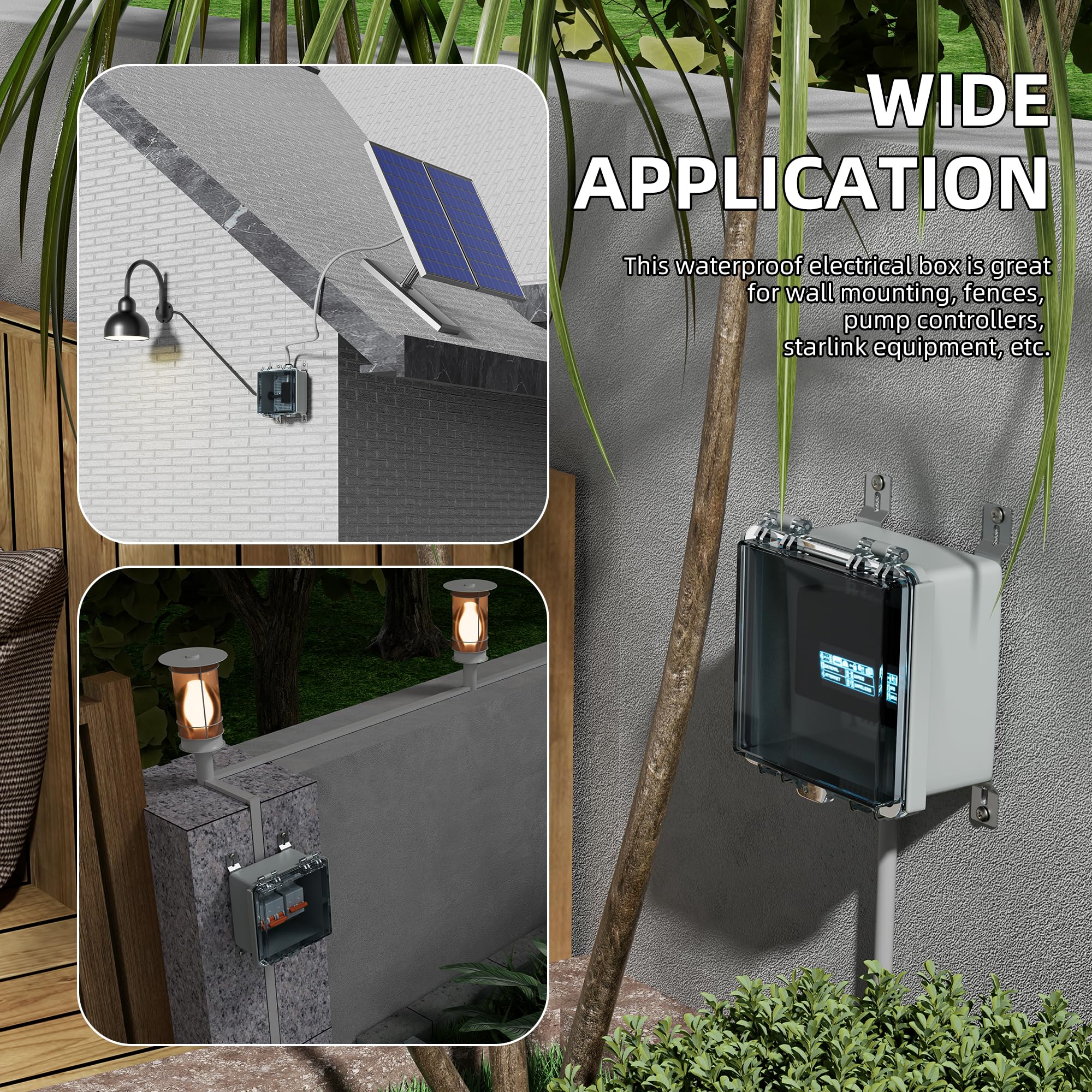 Mua Joinfworld 6x6x4 Outdoor Electrical Box Weatherproof Junction Box ...