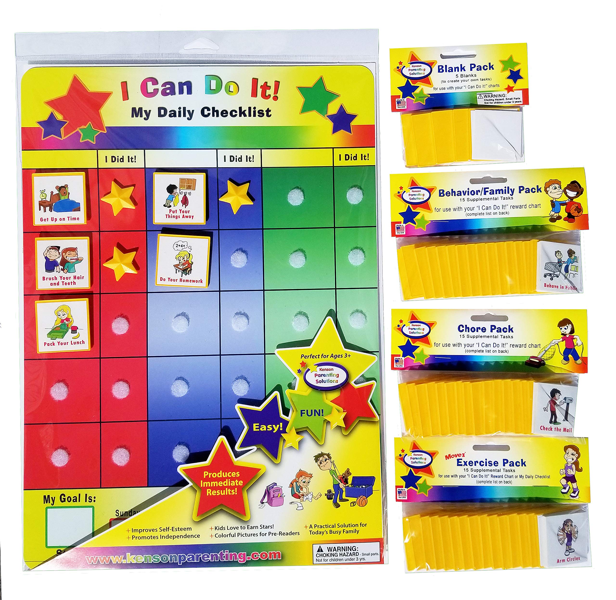 Mua Kenson Kids "I Can Do It" My Daily Checklist Incentive Star Chart ...