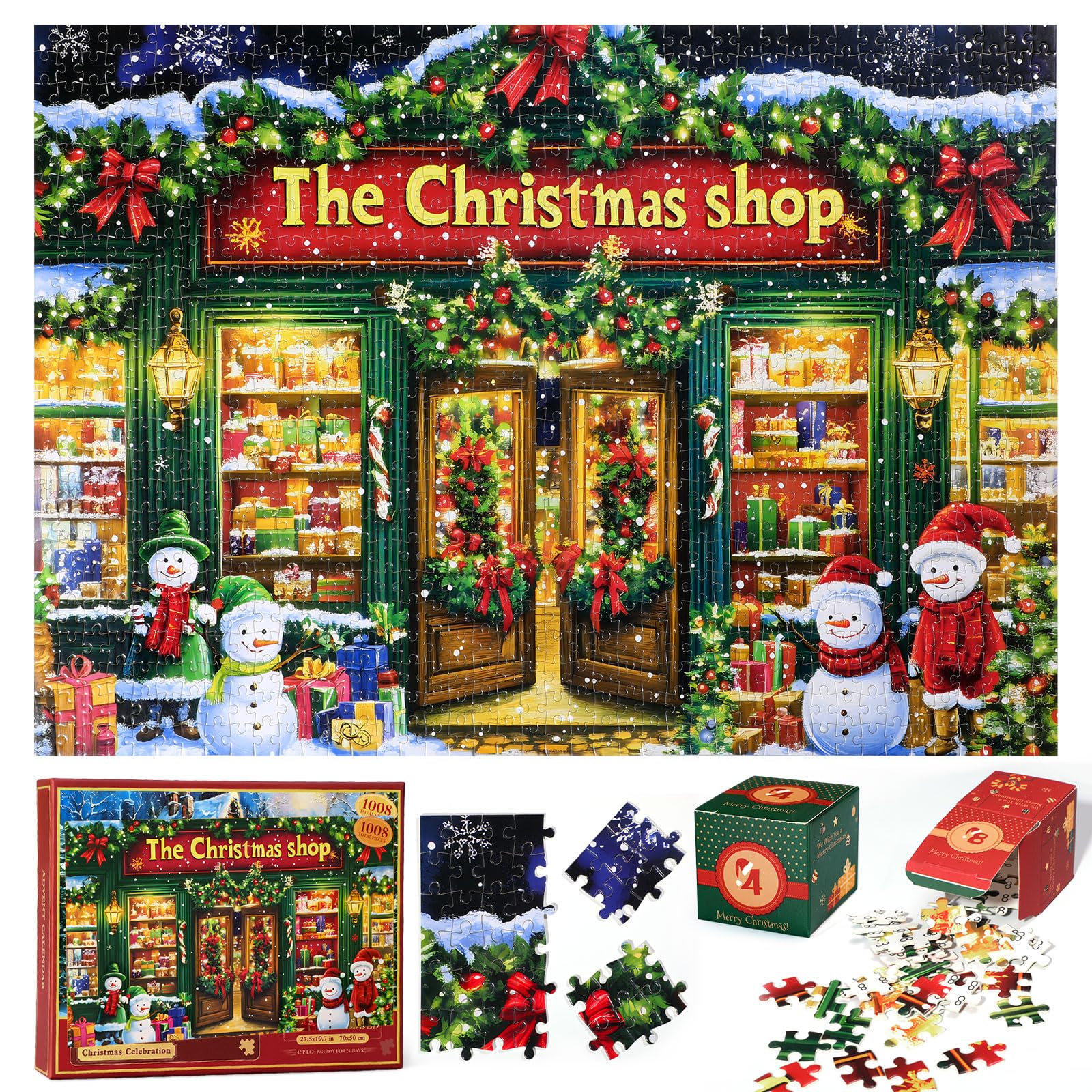 Homlouue Puzzle Advent Calendar 2024, Jigsaw Puzzles 1008 Pieces for ...