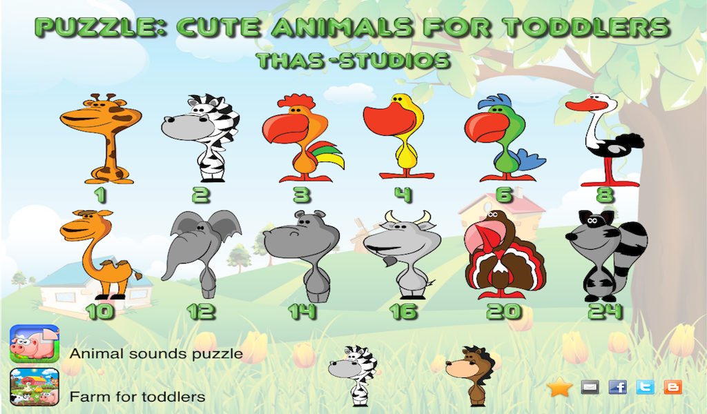 Amazon.com: Cute Animal Puzzle for toddlers : Apps & Games