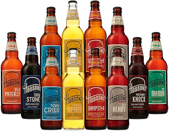 Hobsons Mixed English Real Ale & Beer Case - 12 x 500ml Bottles ...