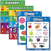 Amazon.com: easykart labels 4 Pack - ABC Alphabet + Numbers 1-10 + Shapes + Colors Poster Set ...