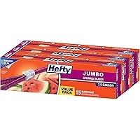 Amazon.com: Hefty Slider Jumbo Storage Bags, 2.5 Gallon Size, 12 Count ...