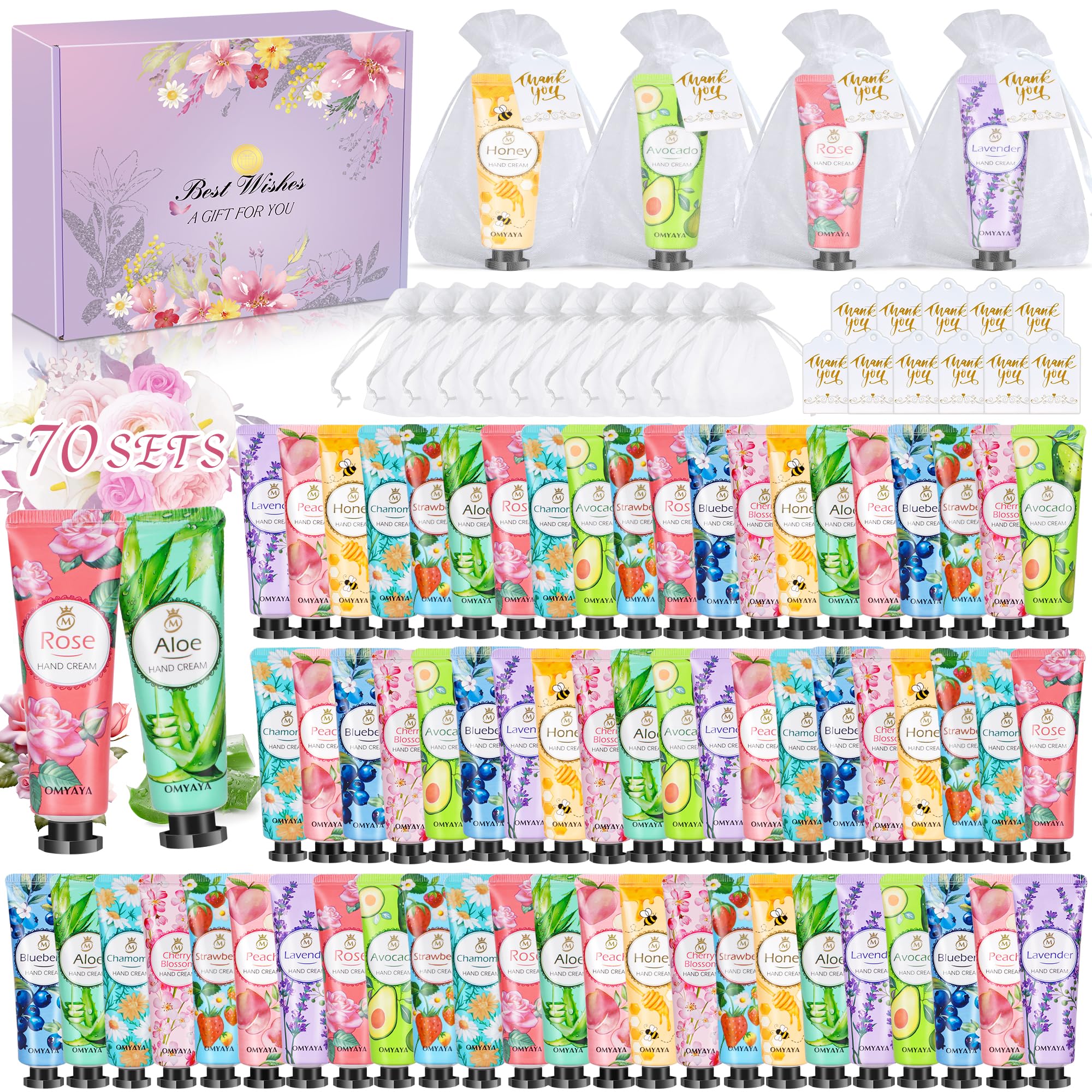 70 SETS Hand Cream Gift Set - 210PCS Christmas Mini Hand Cream for ...